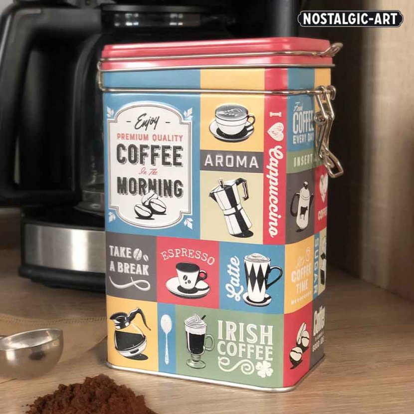 Köp retro kaffeburk & teburkar i plåt online | Magasin 11