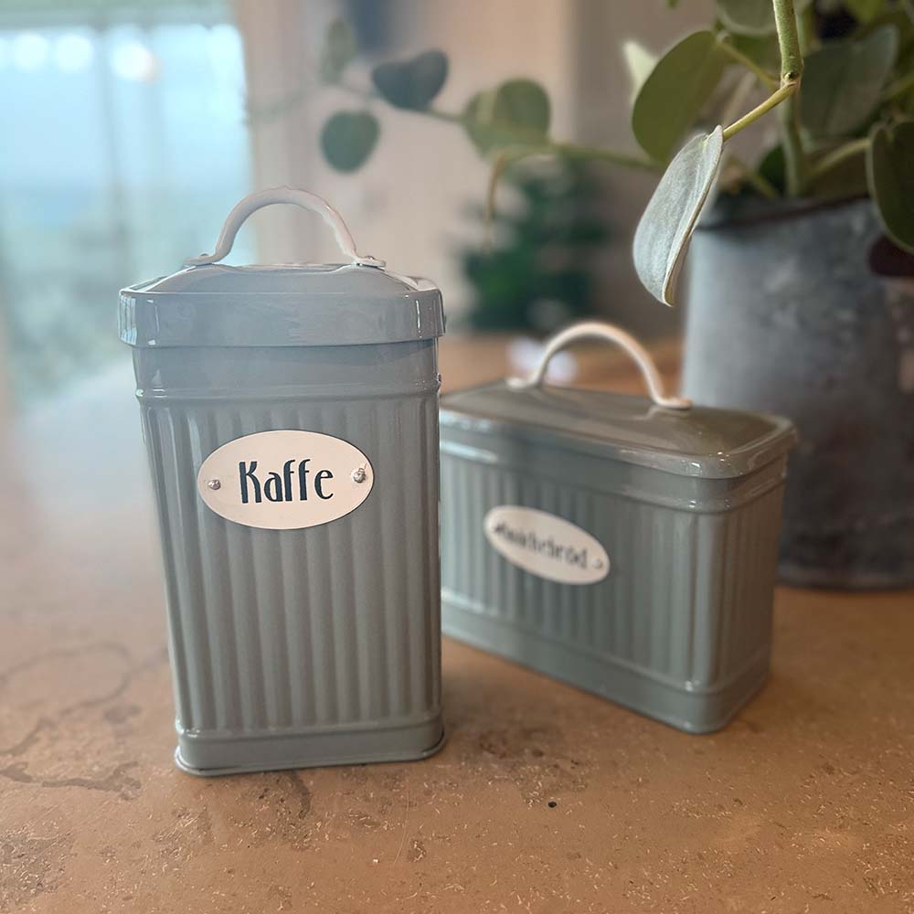 Retro Kaffeburk i järn - rektangulär Grön