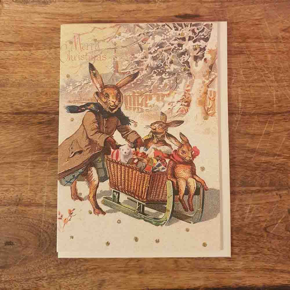 Julkort dubbelt Merry Christmas - Roliga kort - Presenttips